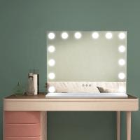 China Aluminum Hollywood Vanity Mirror with 15 Dimmable LED Bulbs, 12V Voltage, Custom Sizes for Bathroom and Salon for sale