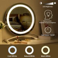 China 3000K-6000K LED Makeup Mirror with Touch Screen, 12V Voltage, and Customizable Size for Hotels and Salons for sale