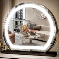 China Customized Round LED Makeup Mirror 12V with 3000K-6000K Adjustable Color Temperature and 50,000 Hour Lifespan for sale