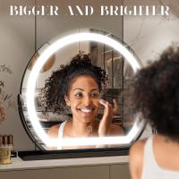 China Customized Round LED Makeup Mirror 12V with 3000K-6000K Adjustable Color Temperature and 50,000 Hour Lifespan for sale