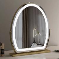 China Silver LED Makeup Mirror 3000K-6000K Adjustable with 12V Power and 50,000 Hour LED Life for sale