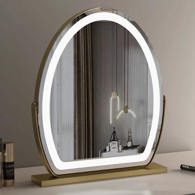 China Silver LED Makeup Mirror 3000K-6000K Adjustable with 12V Power and 50,000 Hour LED Life for sale