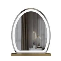 China Silver LED Makeup Mirror 3000K-6000K Adjustable with 12V Power and 50,000 Hour LED Life for sale