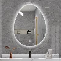China Frameless LED Oval Bathroom Mirror 3000K-6000K with Touch Sensor, 12V Voltage, 50,000-Hour LED Lifespan for sale