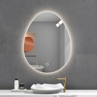 China Frameless LED Oval Bathroom Mirror 3000K-6000K with Touch Sensor, 12V Voltage, 50,000-Hour LED Lifespan for sale