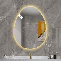 China Frameless LED Oval Bathroom Mirror 3000K-6000K with Touch Sensor, 12V Voltage, 50,000-Hour LED Lifespan for sale