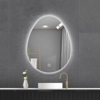 China Frameless LED Oval Bathroom Mirror 3000K-6000K with Touch Sensor, 12V Voltage, 50,000-Hour LED Lifespan for sale