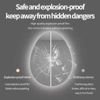 China Frameless LED Oval Bathroom Mirror 3000K-6000K with Touch Sensor, 12V Voltage, 50,000-Hour LED Lifespan for sale