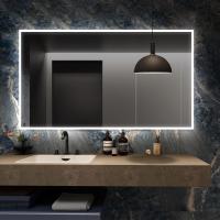 China 3200K LED Anti-Fog Bathroom Mirror with Stainless Steel Frame - 12V, Custom Sizes, 50,000 Hour Lifespan for sale