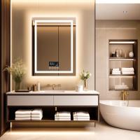 China Custom LED Bathroom Mirror 12V with Waterproof Shatterproof Design, 3000K-6000K CCT & 50,000 Hour Lifespan for sale