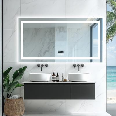China Custom LED Bathroom Mirror 12V with Waterproof Shatterproof Design, 3000K-6000K CCT & 50,000 Hour Lifespan for sale