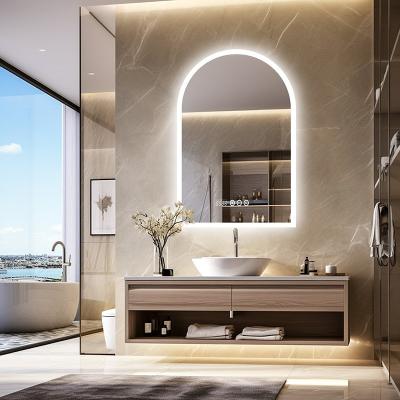 China Custom Round LED Bathroom Mirror IP65 Waterproof Anti-Rust Frame 3000K-6000K CCT 12V Operation for sale