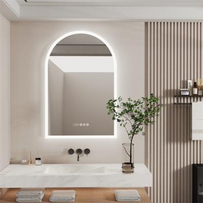 China 36x48 Inch Custom LED Bathroom Mirror with Anti-Fog, 3000K-6000K CCT, 12V Operation for Hotels and Commercial Use for sale