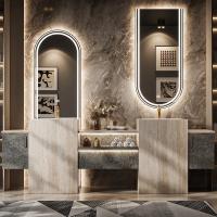 China 36x48 Inch Custom LED Bathroom Mirror with Anti-Fog, 3000K-6000K CCT, 12V Operation for Hotels and Commercial Use for sale