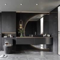 China Custom LED Hotel Bathroom Mirror 12V 3000K-6000K with Anti-Fog, Bluetooth & Motion Sensor for sale