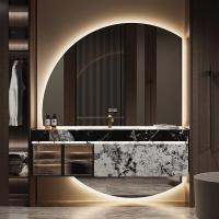 China Custom LED Hotel Bathroom Mirror 12V 3000K-6000K with Anti-Fog, Bluetooth & Motion Sensor for sale