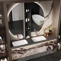 China 6500K Backlit LED Bathroom Mirror 5mm Ultra-Thin Glass with Anti-Fog & Dimmable 12V Lighting for sale