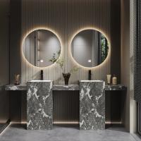 China 6500K Backlit LED Bathroom Mirror 5mm Ultra-Thin Glass with Anti-Fog & Dimmable 12V Lighting for sale