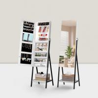 China Modern Jewelry Armoire with LED Mirror and Lockable Storage - 3 Lighting Modes and Full-Length Design for sale