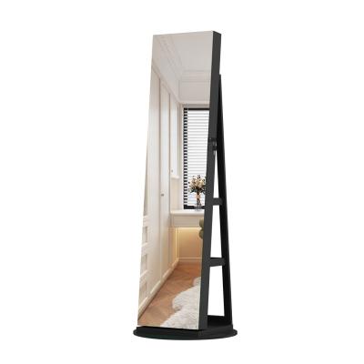 China Modern Full Length Mirror Jewelry Cabinet with Rectangle Design Ample Storage and MDF Material for sale