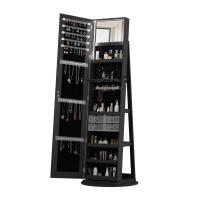 China Full Length Mirror Jewelry Cabinet with LED 3 Modes and 3 Back Shelves Storage for sale