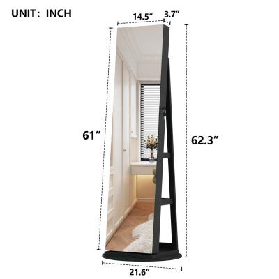 China Full Length Mirror Jewelry Cabinet with 3-Level Adjustable Light Strip 40-50% Humidity Control UV Germicidal Lamp for sale