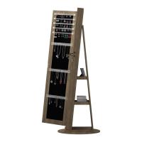 China Full Length Mirror Jewelry Cabinet 3 Shelves HD Glass Mirror Makeup Storage 150cm for sale