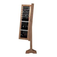 China Full Length Mirror Jewelry Cabinet with LED Lighting Biometric Lock 60x18cm for sale