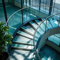 China 6mm - 19mm Float Toughened Curved Glass Tempered Glass For Building for sale