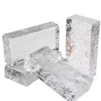 China Ultra White High Transparency Low Iron Toughened Glass Brick Modern Engineering for sale