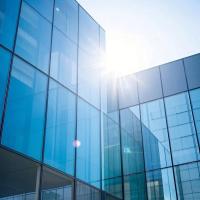 China Customized Low E Glass Coated Tempered Glass Curtain Wall System for sale