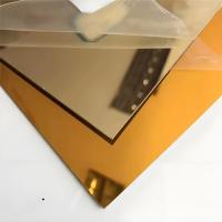 China Partition Copper Tinted Mirror Glass Sheet GB15763.2-2005 Certification for sale