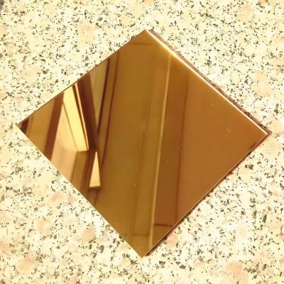 China Stylish Copper Mirror Glass Sheet For Showcase Displays Shower Room Decor for sale