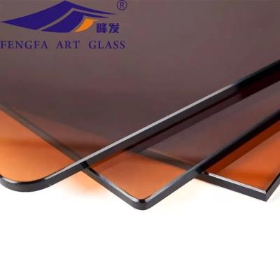 China 8mm Colored Tempered Float Glass Sheet Fireproof Interior Glass Partition Systems for sale