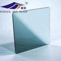 China High Transparency Ice Blue Laminated Glass 8-10mm Modern Curtain Wall Special Gradient Transparent Laye for sale