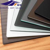 China Colorful Gradient Tempered Glass 6+6mm Curved Glass Railing Customized for sale
