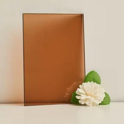 China Elegant Rose Gold Tinted Glass Partition, 10mm Flat/Wavy Design for sale