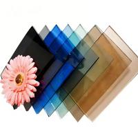 China 10mm Deep Space Gray Fire Resistant Glass Panel for sale