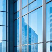 China Tempered High Class Insulated Curtain Wall Glass Panel Gentle Technology for sale