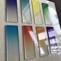 China Graded Laminated Glass Decorative Multicolor Panel Sheet System for sale