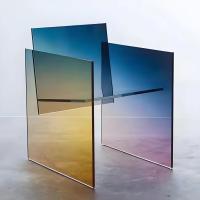 China 10mm Colored Safety Laminated Glass Panel Stylish Balcony System for sale