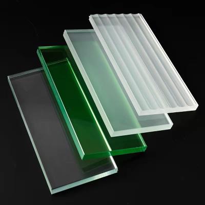 China Colored 10mm Laminated Safety Glass Panel Stylish Balcony Railing for sale
