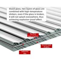 China Colored 10mm Laminated Safety Glass Panel Stylish Balcony Railing for sale