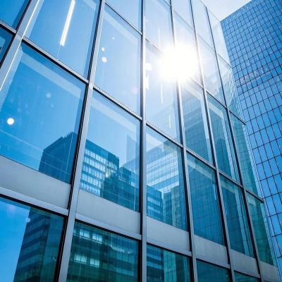 China Explosion Proof Float Low E Reflective Glass Curtain Wall Panel Coating for sale