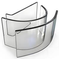 China Durable 10mm Tempered Glass Door for Safe Room Installations Solid Glass High Class for sale