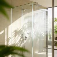 China Customizable Tempered Float Safety Glass Shower Room Panel System for sale