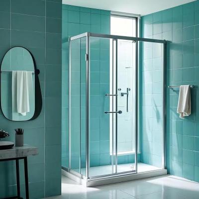 China Luxurious 12mm Tempered Glass Shower Room Modern Bathroom Toughened Glass for sale