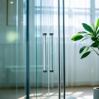 China Customizable Tempered Safety Glass Doors Panel Options Available for sale