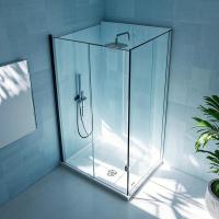 China High Safety Transparent Tempered Glass Shower Enclosure Flat Toughened Glass Bathroom for sale
