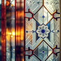 China Patterned Textured Decorative Building Glass For Stylish Shower Room Partition Wall for sale